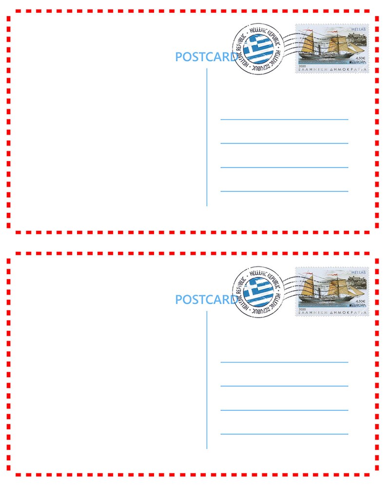 145 Postcards & Vintage Postcards Templates for Kids Postcards With and ...