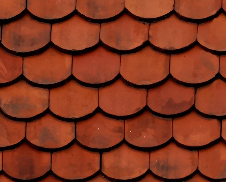 Scale Dolls House Slate Roofing Paper 6th 12th 24th 48th Scale Red ...