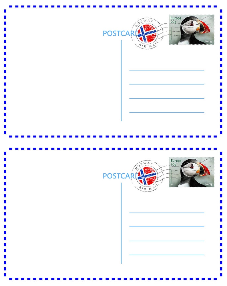 145 Postcards & Vintage Postcards Templates for Kids Postcards With and ...