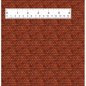 Dolls House Miniature Red Clay Roof Tiles Printable Wallpaper DIGITAL ...
