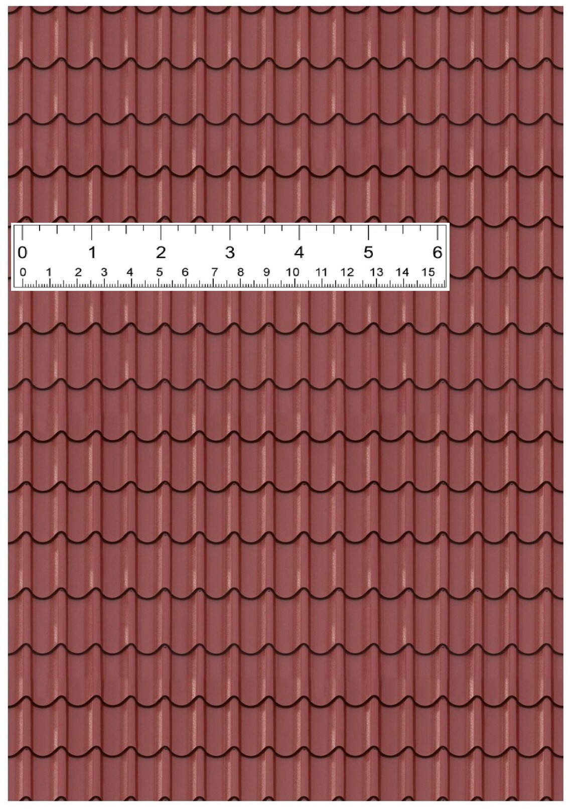 Dolls House Miniature Roofing Paper 6th 12th 24th 48th Scale Corrugated ...