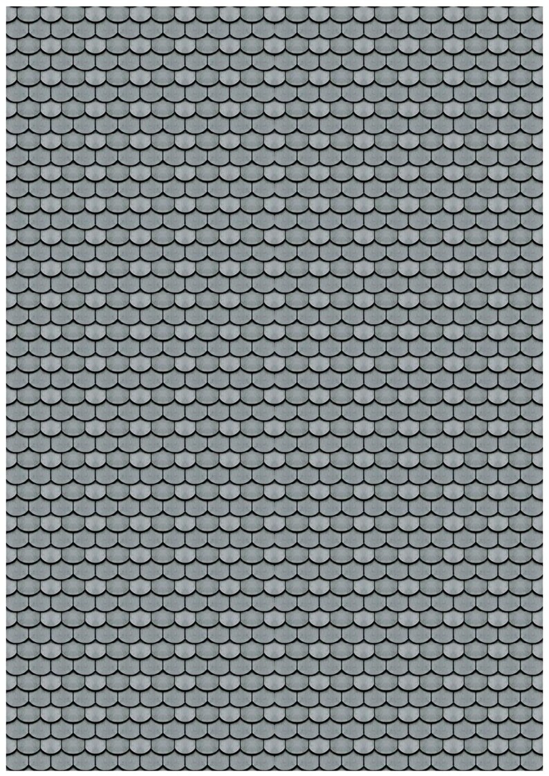Dollhouse Shingles Roofing Printable Sheet 12th 18th 24th Scale ...