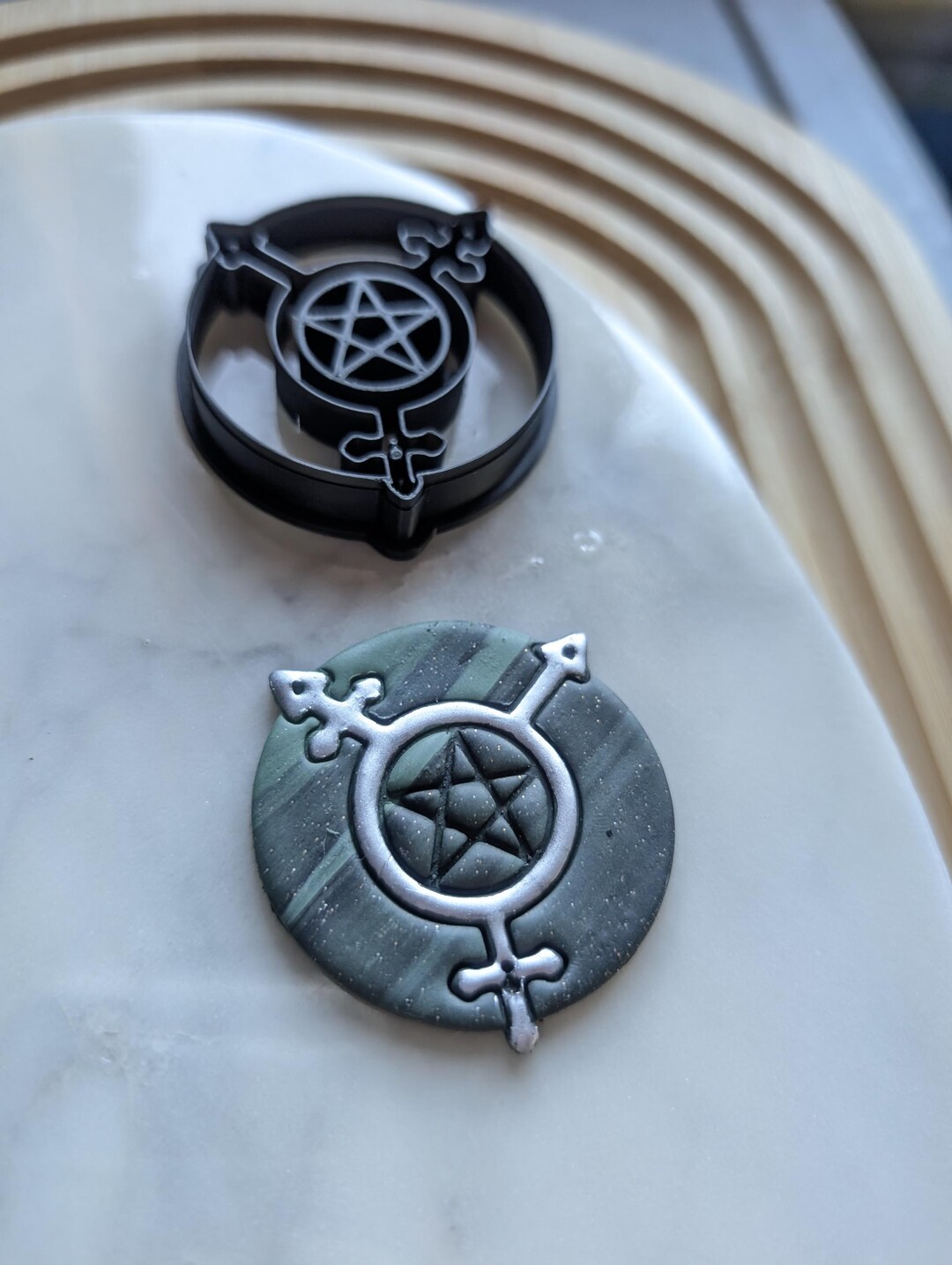 Trans Symbol Transgender Signs in Circle Embossed Sharp Clay Cutter - Etsy