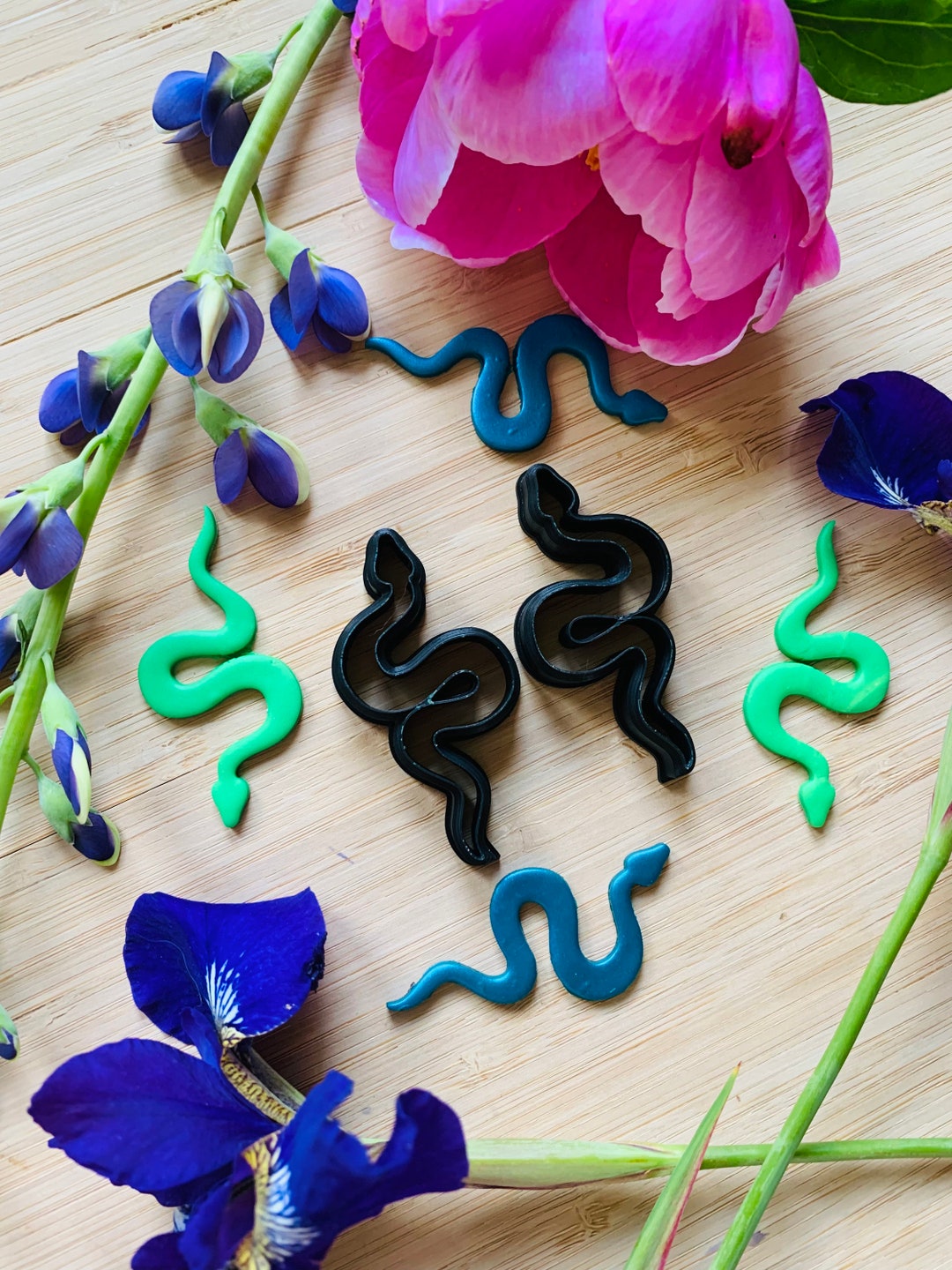 Simple Snake Pair Embossed Sharp Cutters for Clay - Etsy