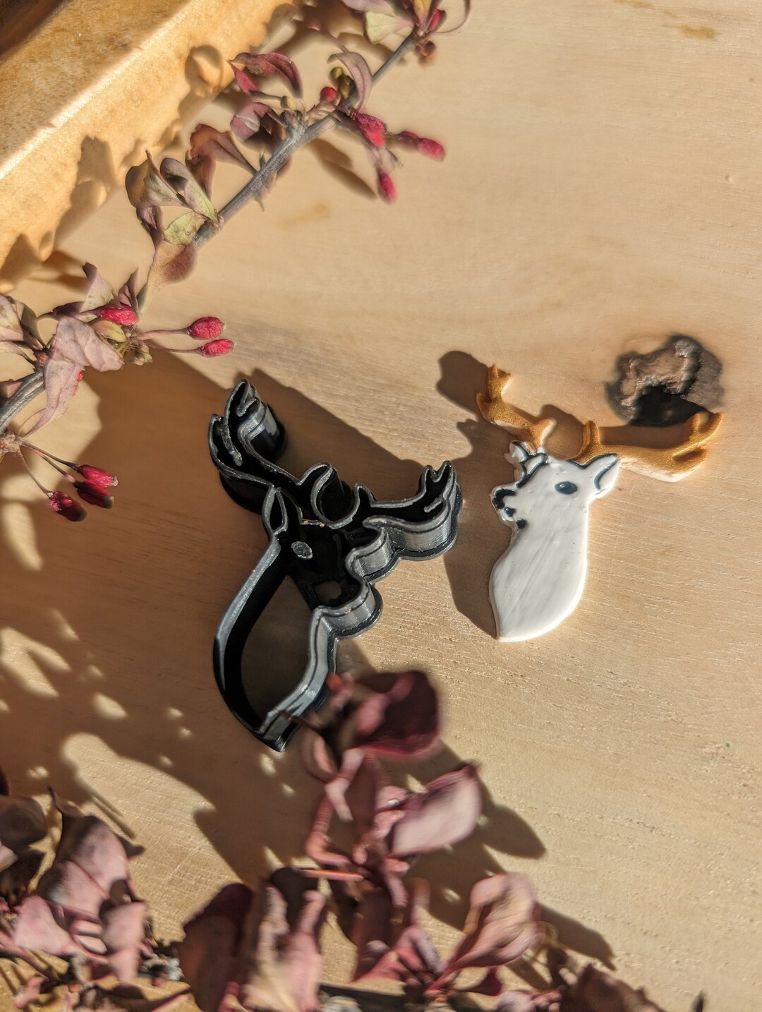 TRICKY Deer Head Side Glance Sharp Clay Cutter - Etsy