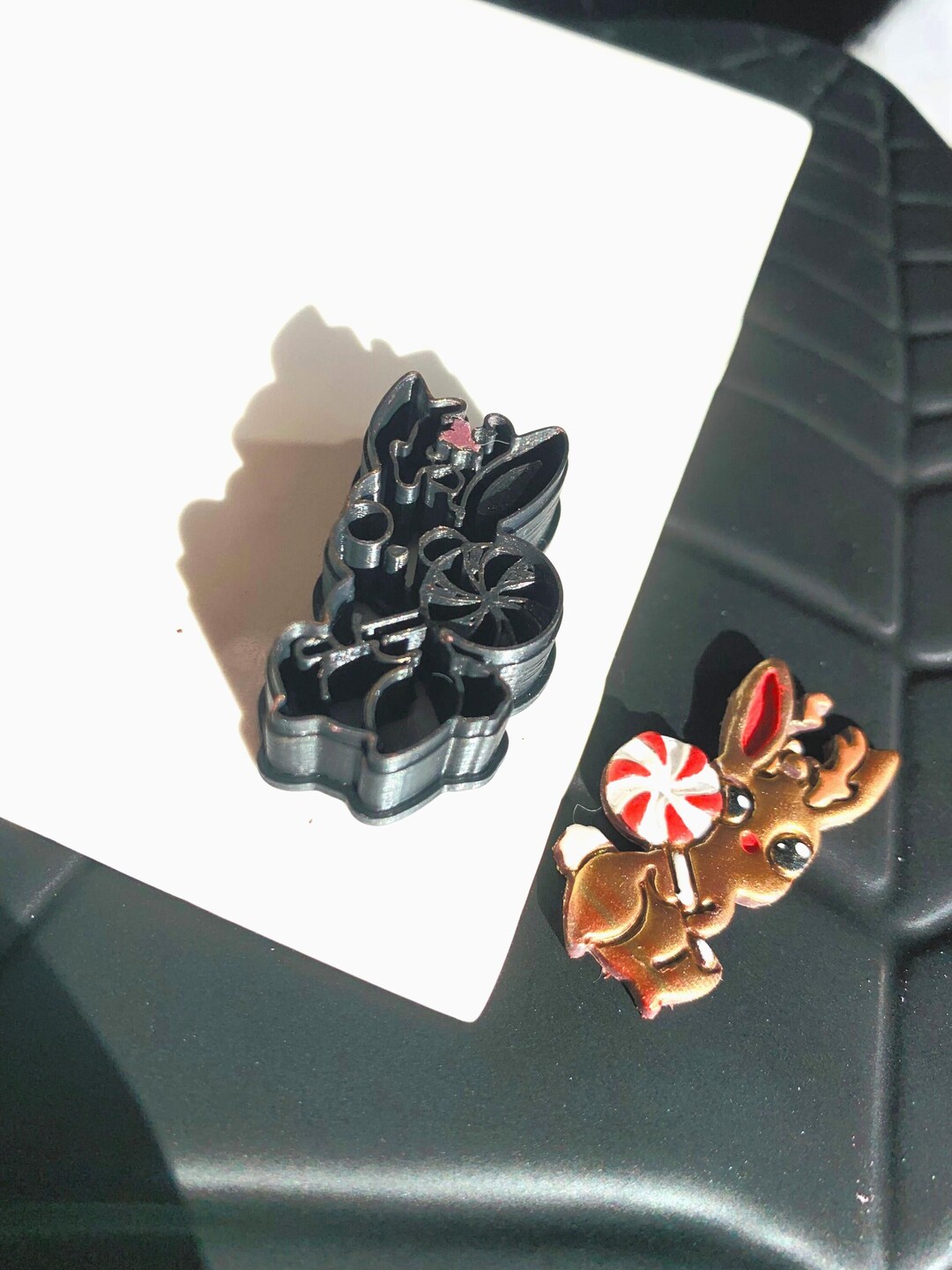 Jackalope Rabbit With Antlers and Peppermint Stick Cryptid Sharp Clay ...