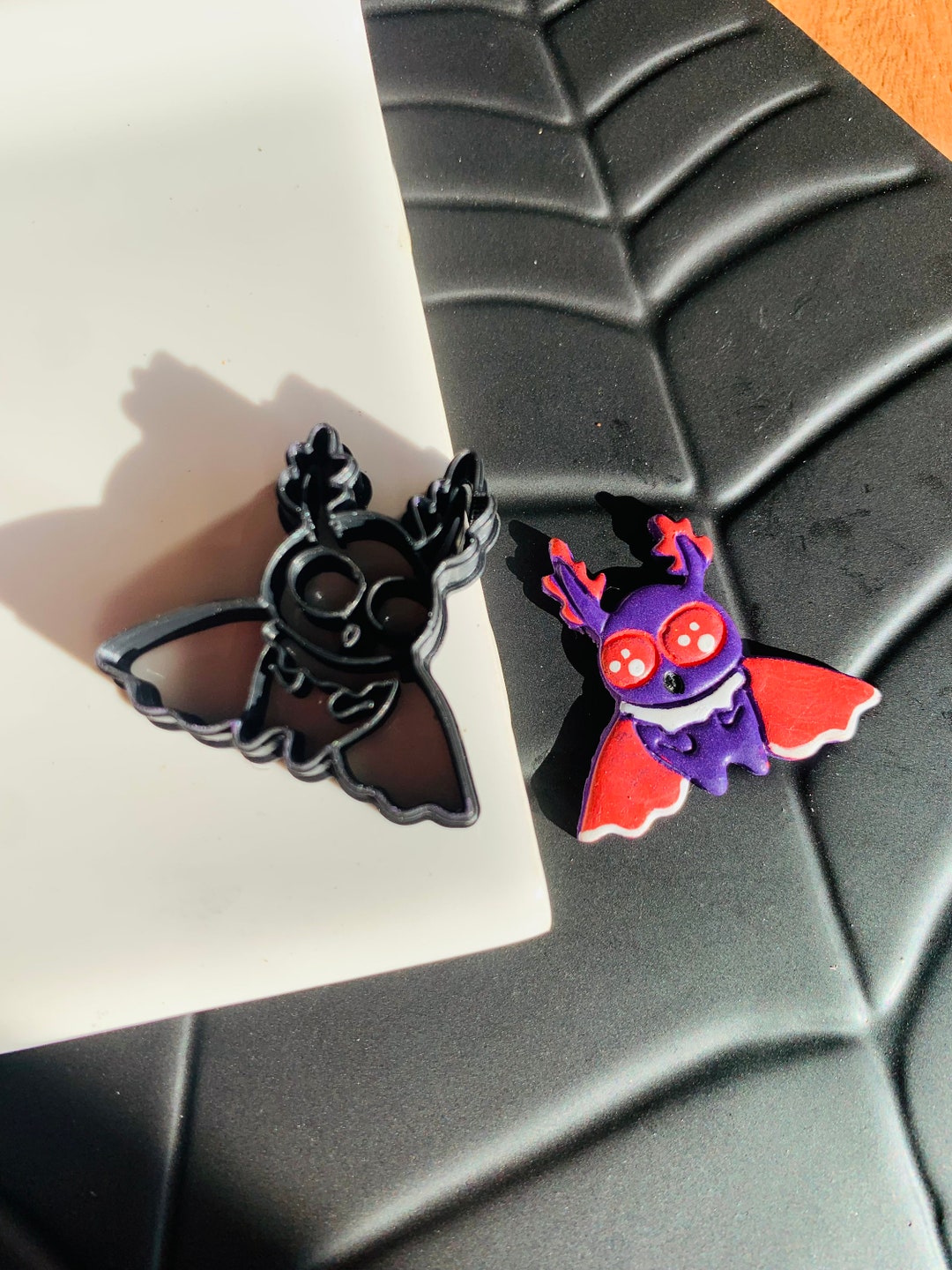 Moth Man Cryptid With Fluffy Antennae Mothman Embossed Sharp Clay ...