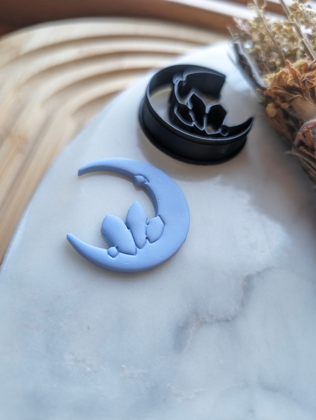 Thin Crescent Moon With Crystals Sharp Polymer Clay Cutter With ...