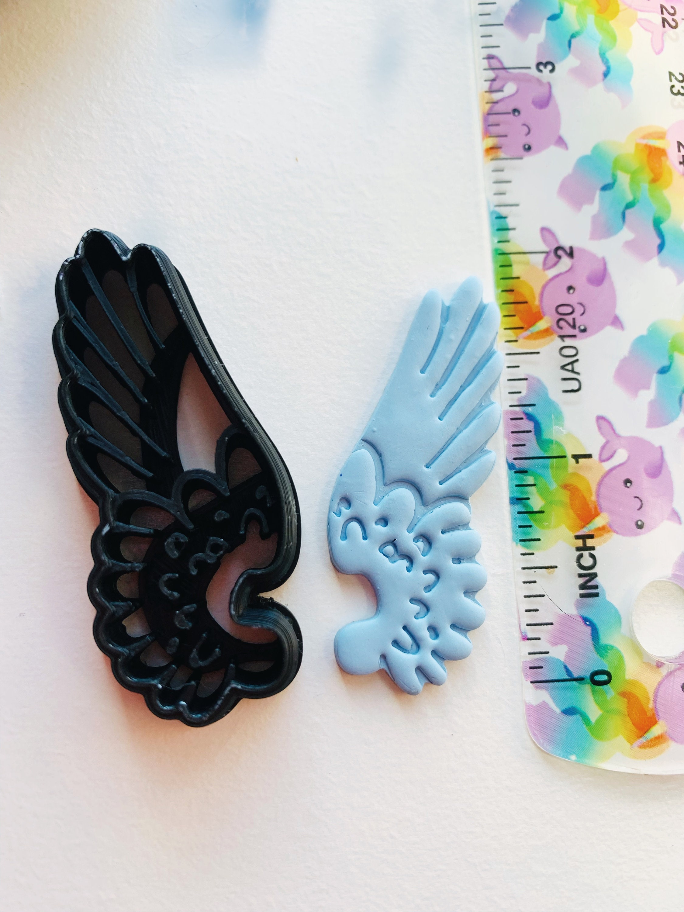 Pair of Open Feathered Angel Wings Embossed Detailed Sharp - Etsy