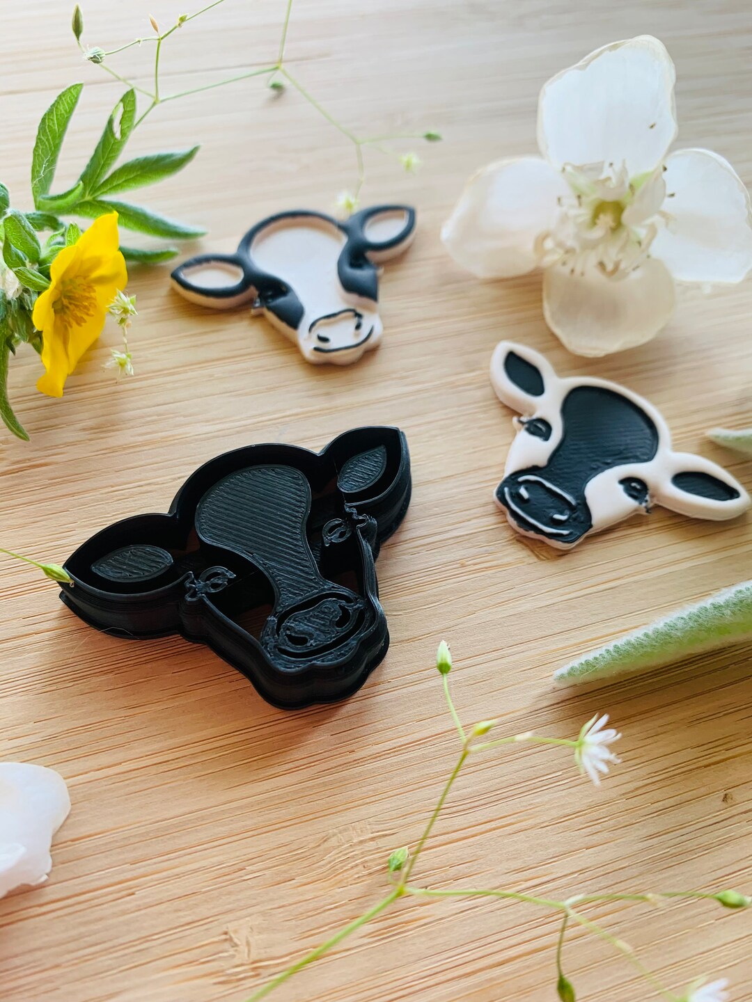 Cute Cow Calf Head - Sharp Embossed Earring Clay Cutter - Etsy