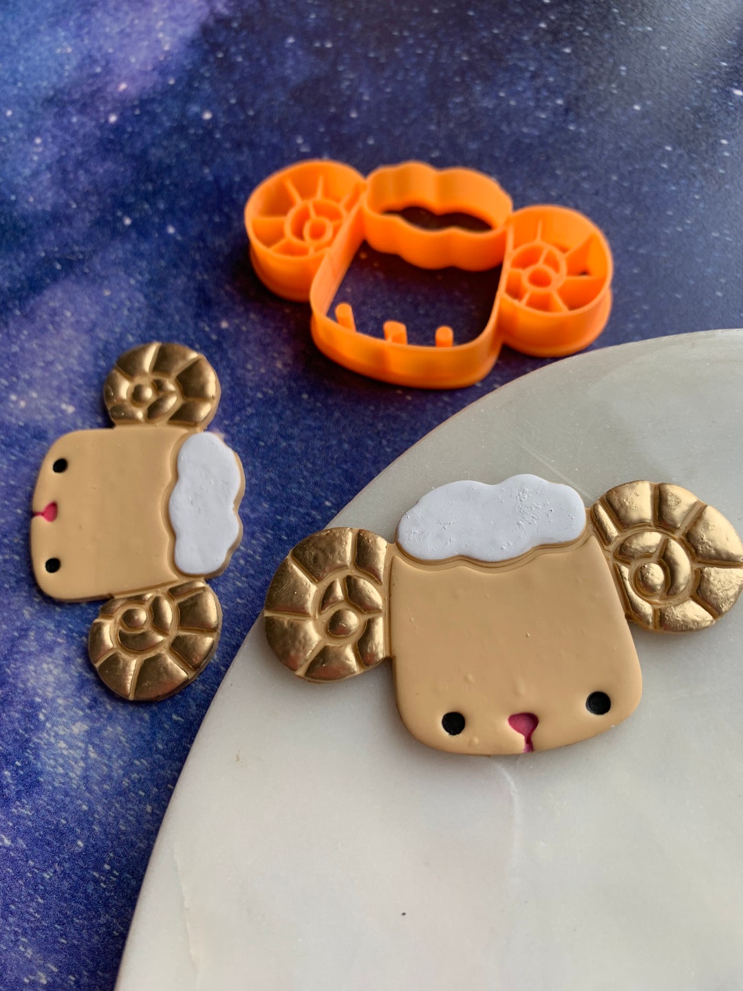 Aries Chibi Ram Sheep Goat Head Embossed Sharp Cutter for - Etsy