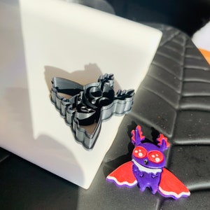 Moth Man Cryptid With Fluffy Antennae Mothman Embossed Sharp Clay ...