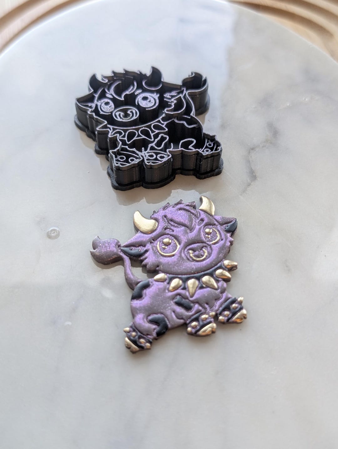 Punk Rock Cow Calf - Sharp Embossed Earring Clay Cutter - Etsy