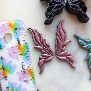 2-piece Magical Fairy Fae Wing Mirrored Set - Embossed Sharp Clay ...