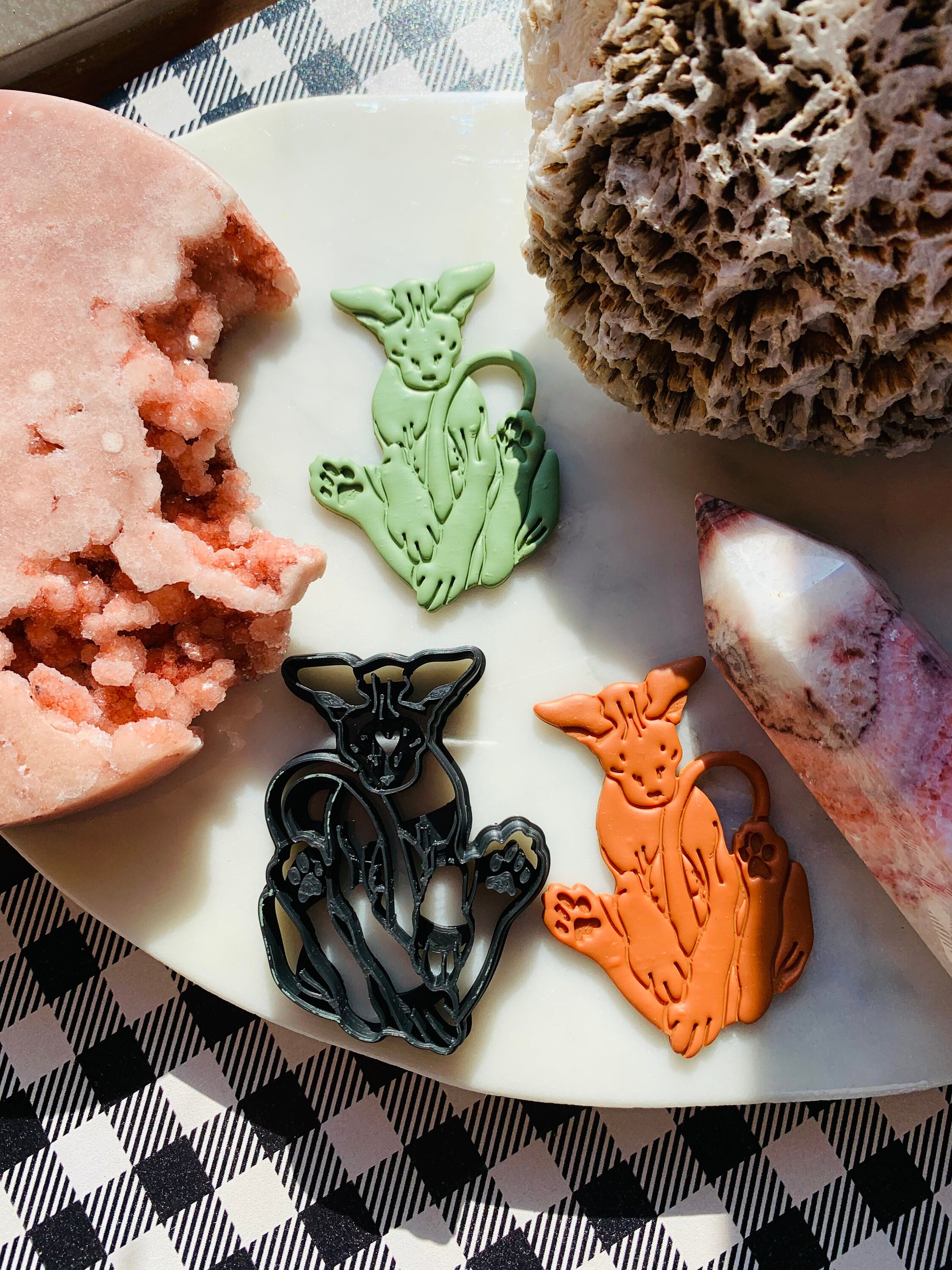 Large Full Body Sphynx Sphinx Cat Embossed Sharp Clay Cutter - Etsy