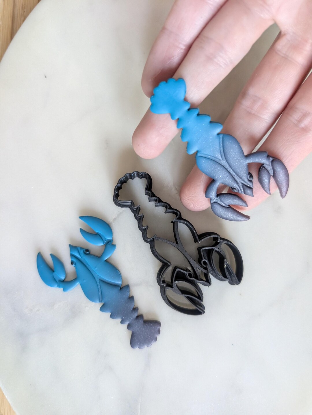 Large Lobster Crayfish Crawfish - Embossed Sharp Cutter for Clay - Etsy