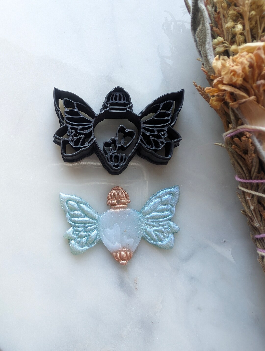 Tooth Fairy Potion Bottle With Wings Embossed Sharp Clay Cutter - Etsy