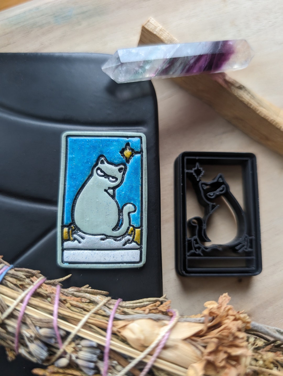 The Star Cat Themed Tarot Card Sharp Clay Cutter - Etsy
