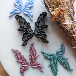 2-piece Magical Fairy Fae Wing Mirrored Set - Embossed Sharp Clay ...