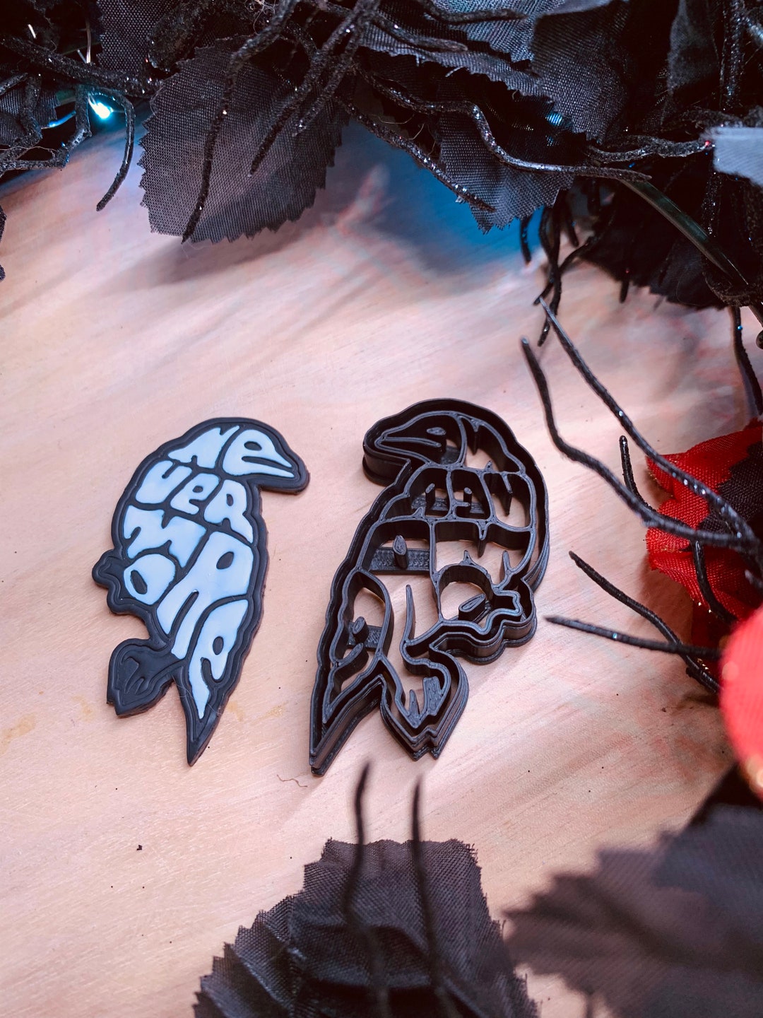 Nevermore Raven Poe Text Quote Embossed Sharp Clay Cutter - Etsy