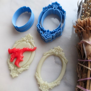 Filigree Oval Frame With Cutout Sharp Clay Cutter - Etsy