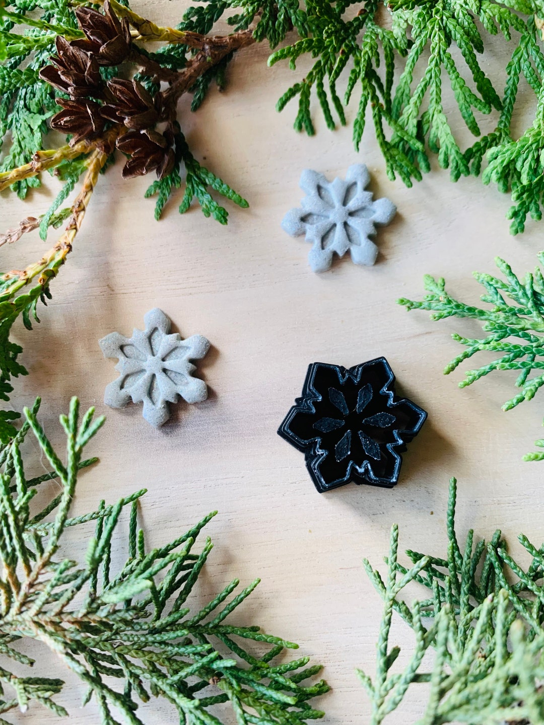 Small Sharp Geometric Snowflake 20mm Embossed Sharp Clay Cutter - Etsy