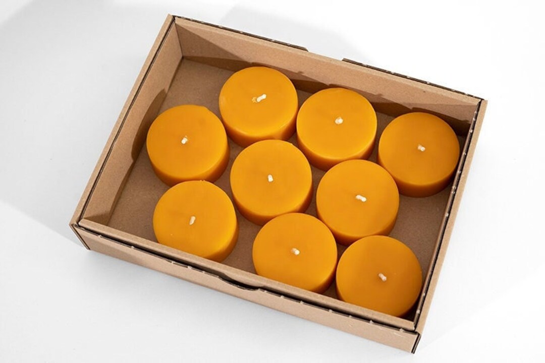 MAXI Tea Lights Made of 100% Beeswax 4 to 114 Pieces of Your Choice ...