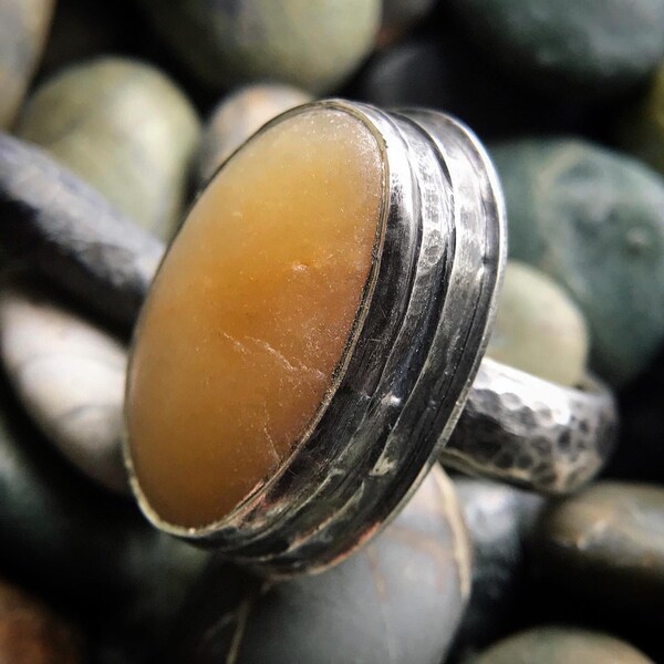 Beach Stone Rings - Etsy