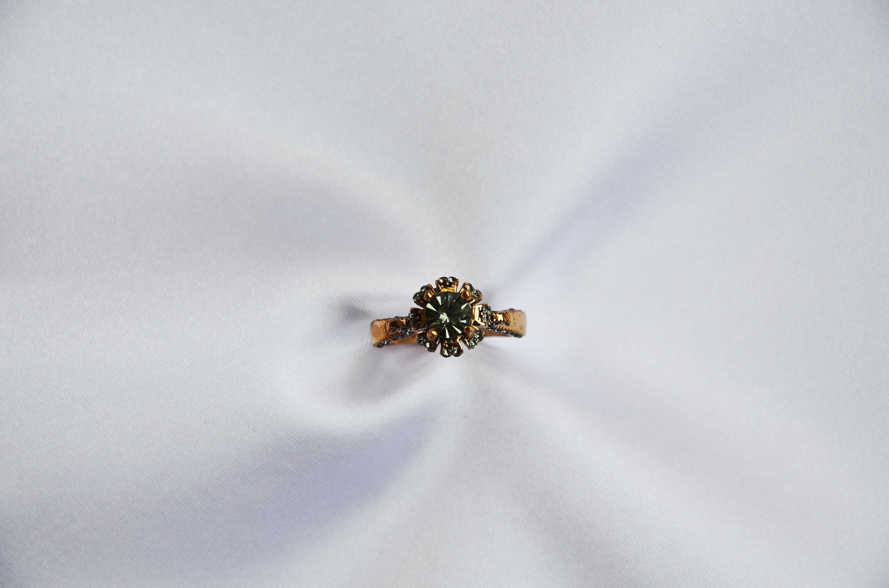 Bronze Engagement Palace Black Marcasite Ring, Unique, Vintage, Shiny ...