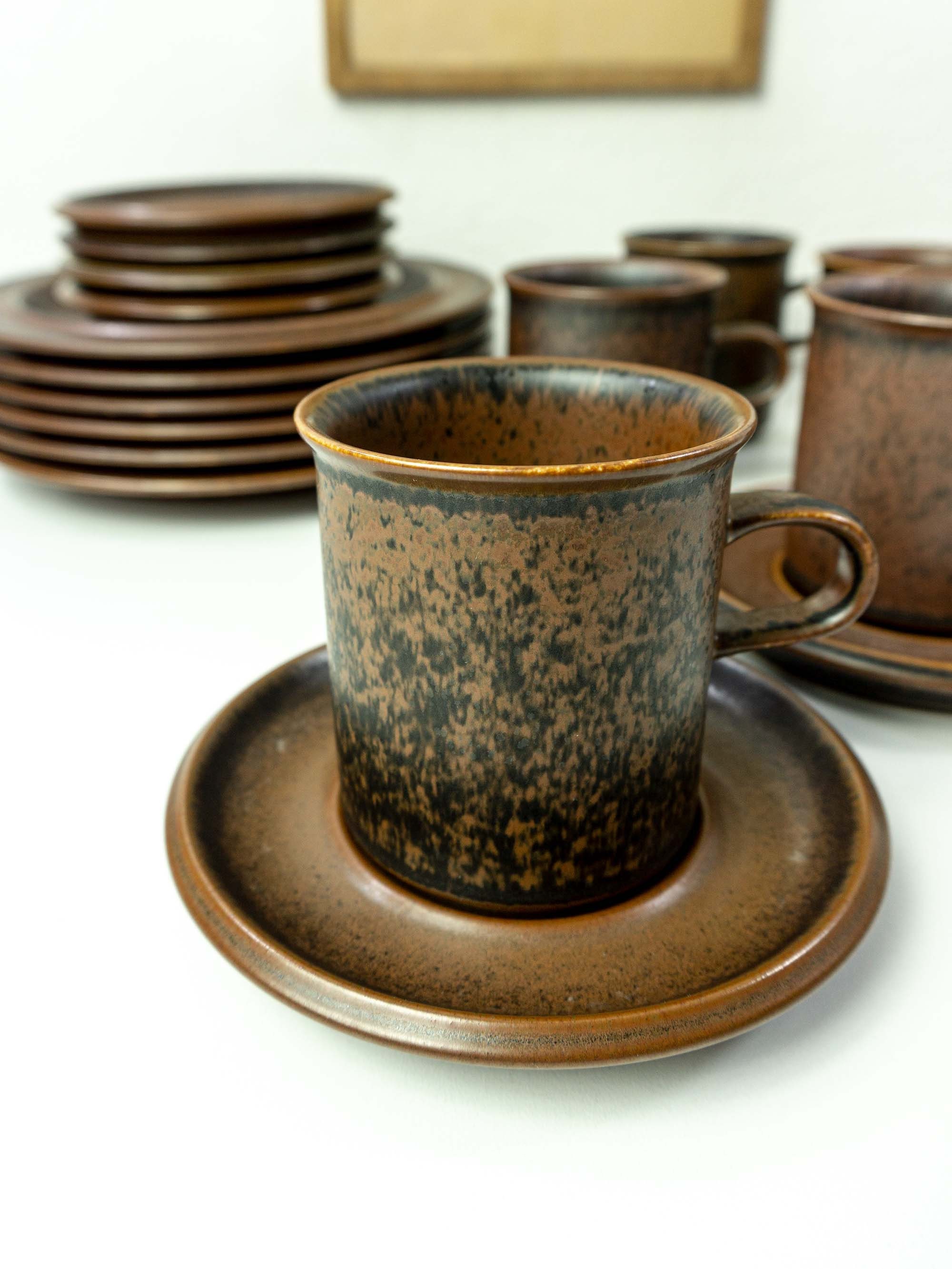 ARABIA RUSKA FINLAND Coffee Set Tableware for 6 Persons Cup - Etsy