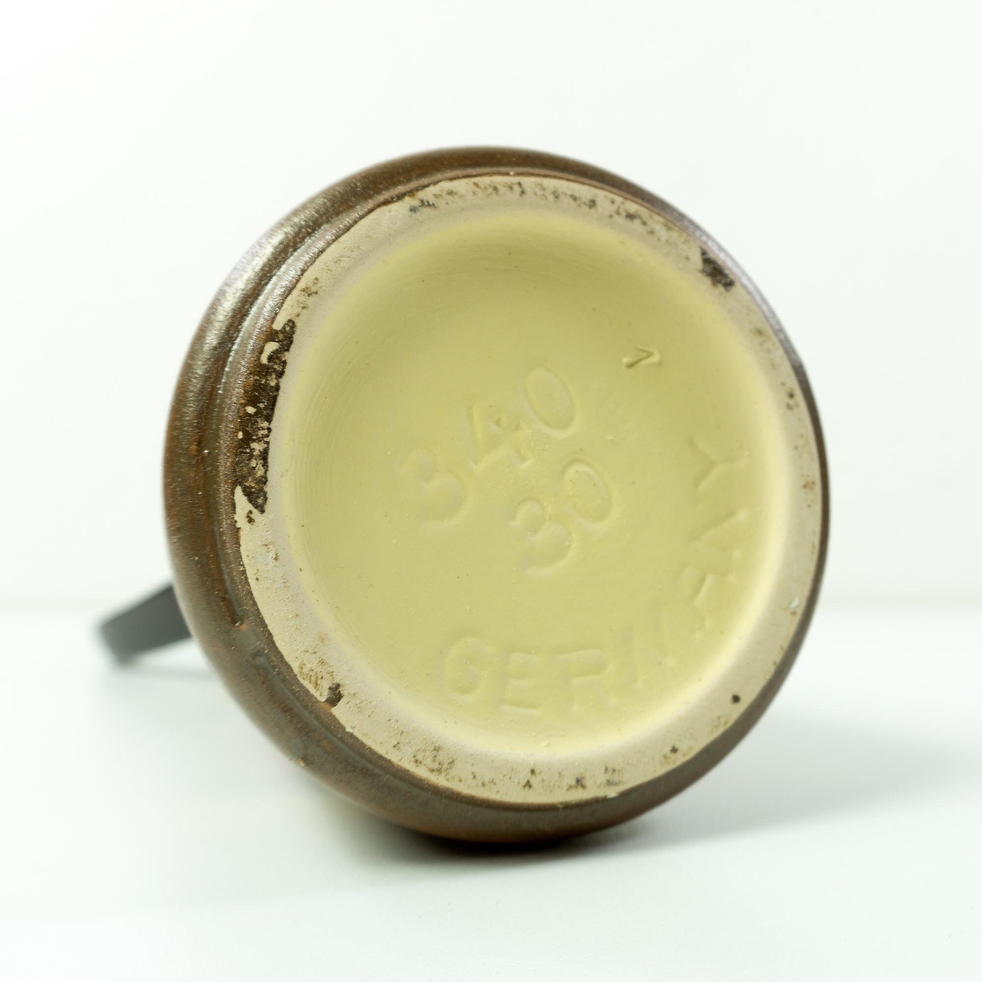 1960s Handled MIDCENTURY CERAMIC VASE by Dümler Breiden, Fat 1960s Handled MIDCENTURY CERAMIC VASE by Dümler Breiden, Fat