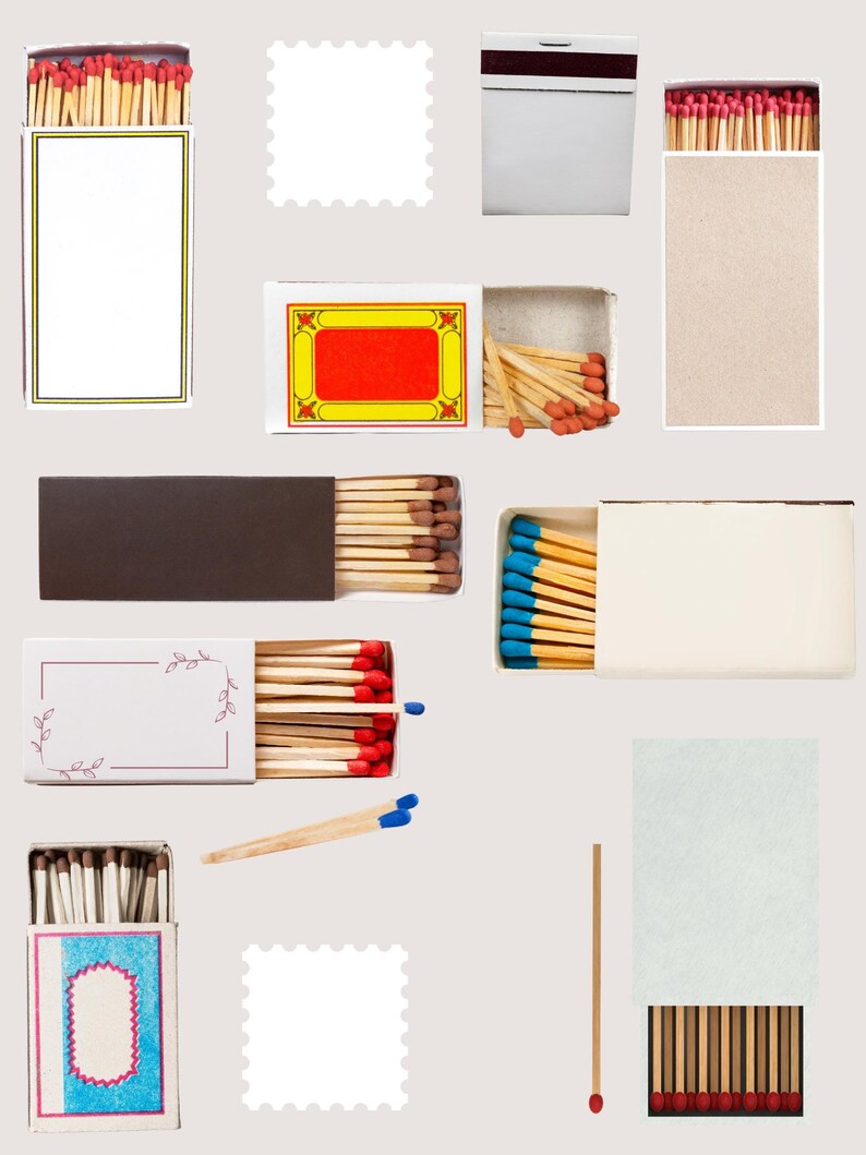 Matchbox Collage Template - Etsy