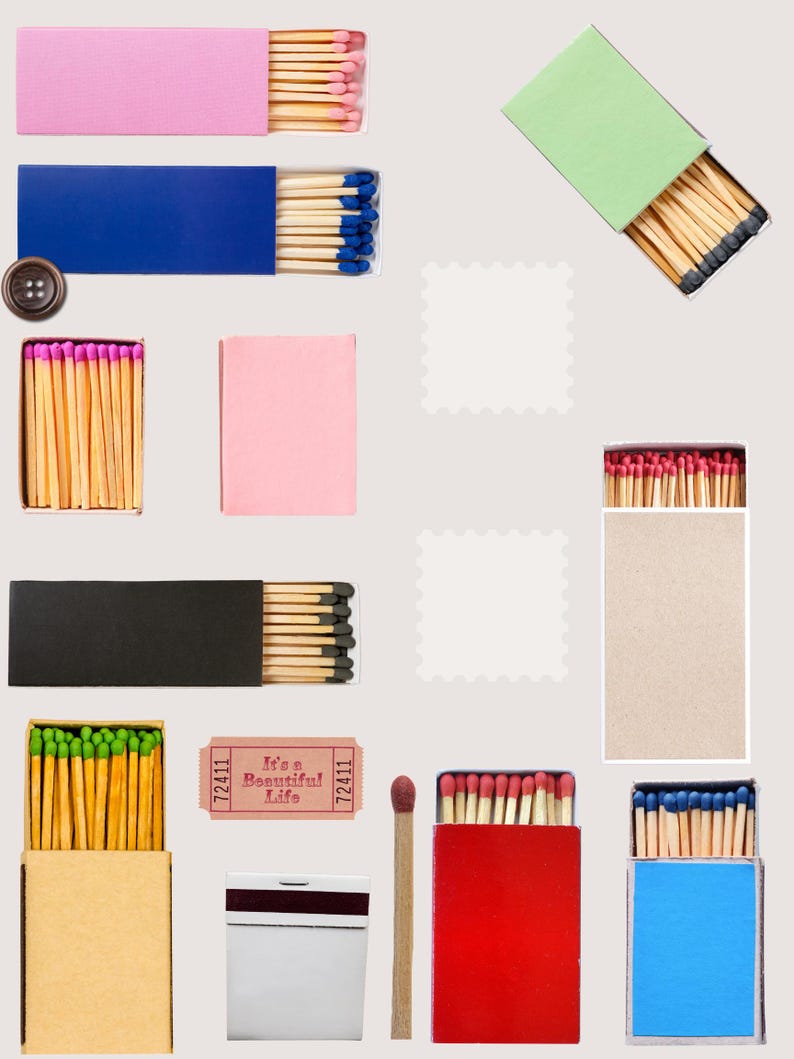 Matchbox Collage Template - Etsy