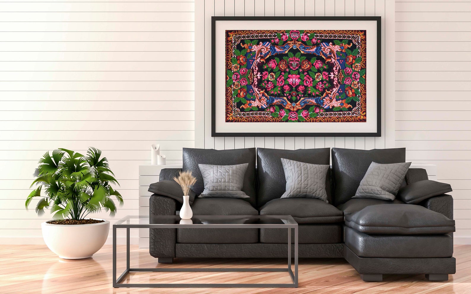 Printable Moldovan Rug Printable Multicolor Retro Floral Rug - Etsy