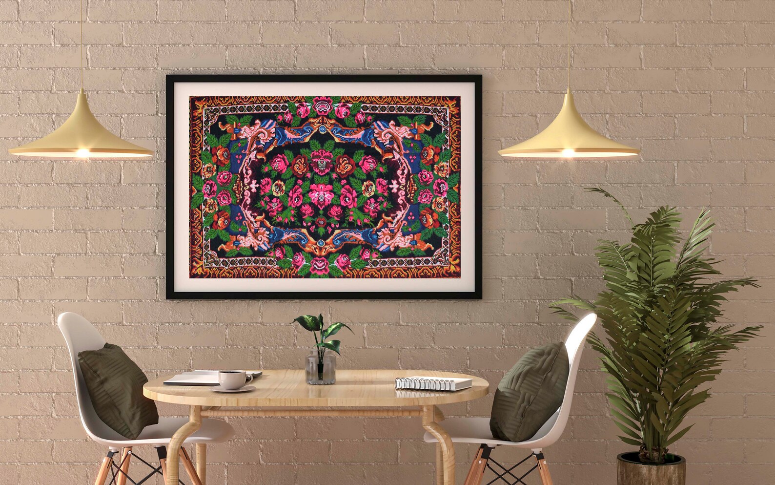Printable Moldovan Rug Printable Multicolor Retro Floral Rug - Etsy