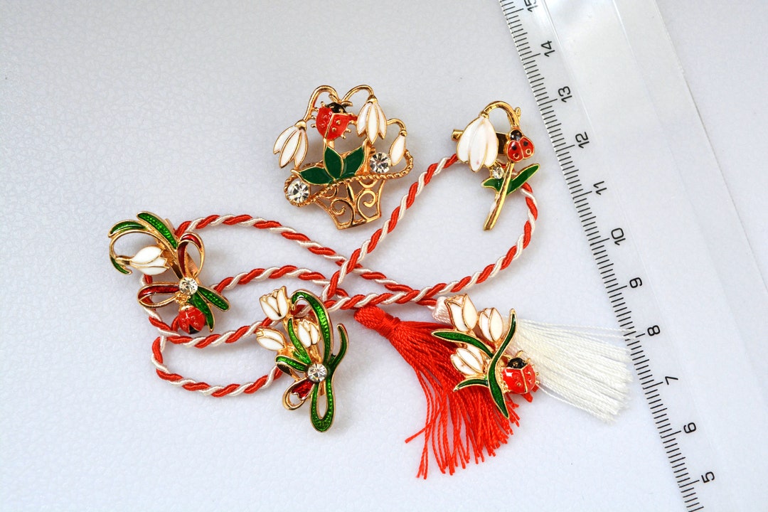 Romania Martisor. Martisoare. Spring Symbols. Handmade Gift Amulet for ...
