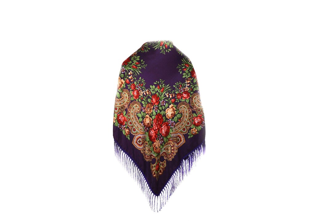 Invest in Style and Comfort. Gift for Her. Square Scarf With Fringe ...