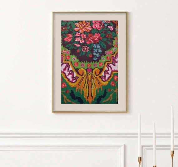Printable Vintage Rustic Textile Pattern Wall Art Burnt - Etsy