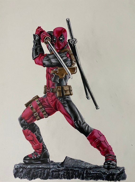Deadpool Weapons Drawing