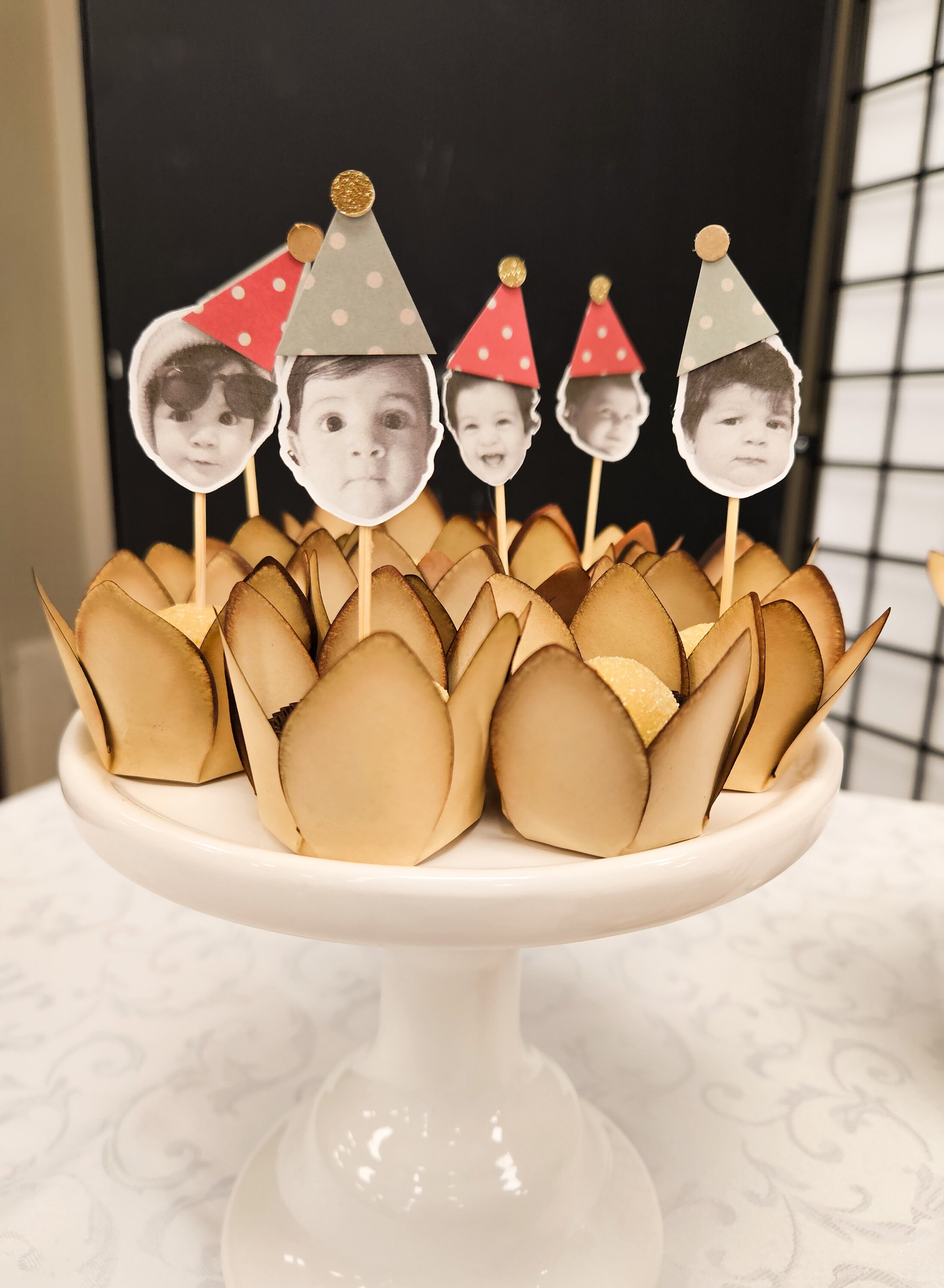Face Cupcake Topper Funny Birthday Decoration Mini Cake Ornament ...