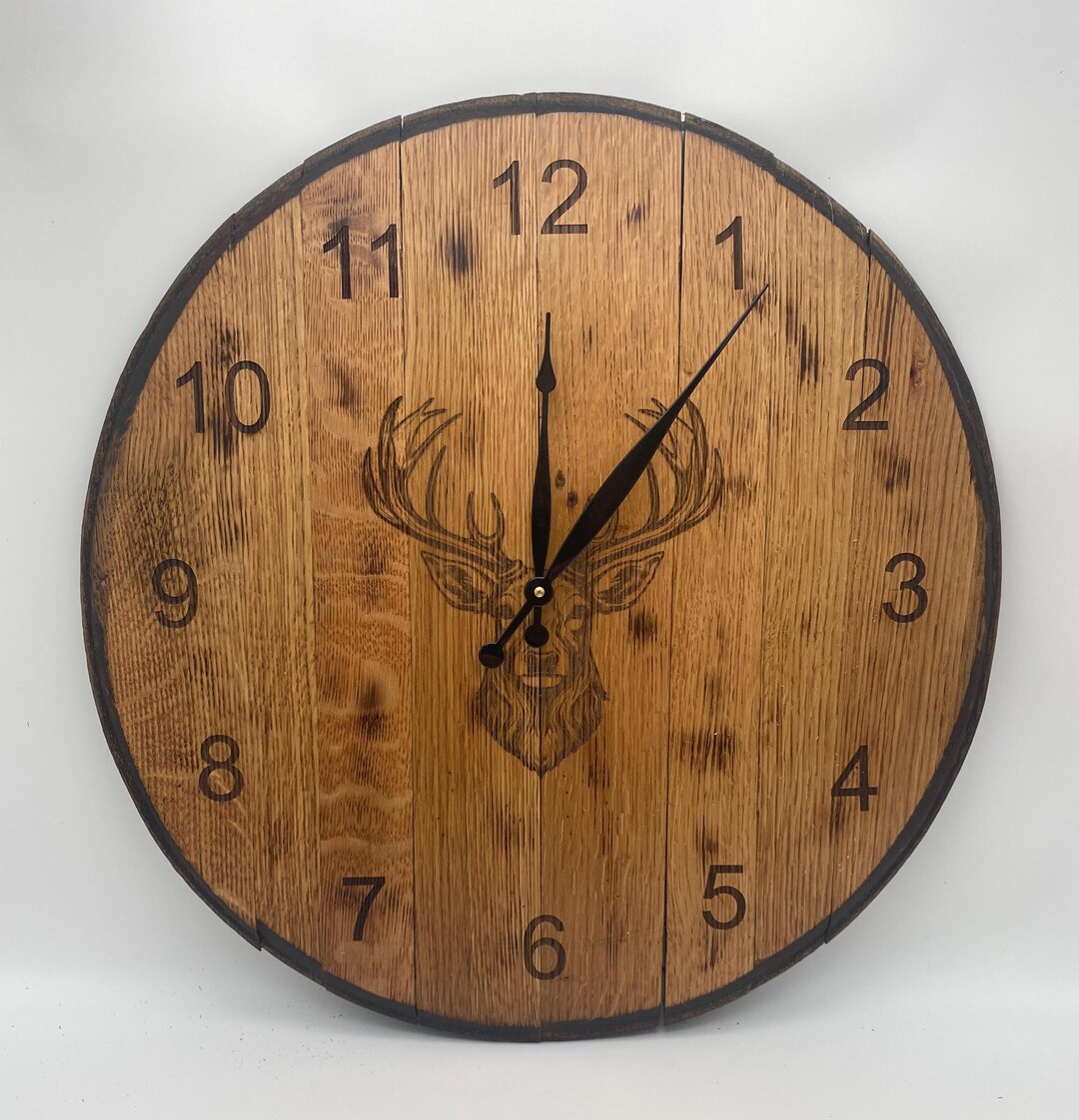 Scotch Whisky Oak Barrel Cask End Clock - Etsy