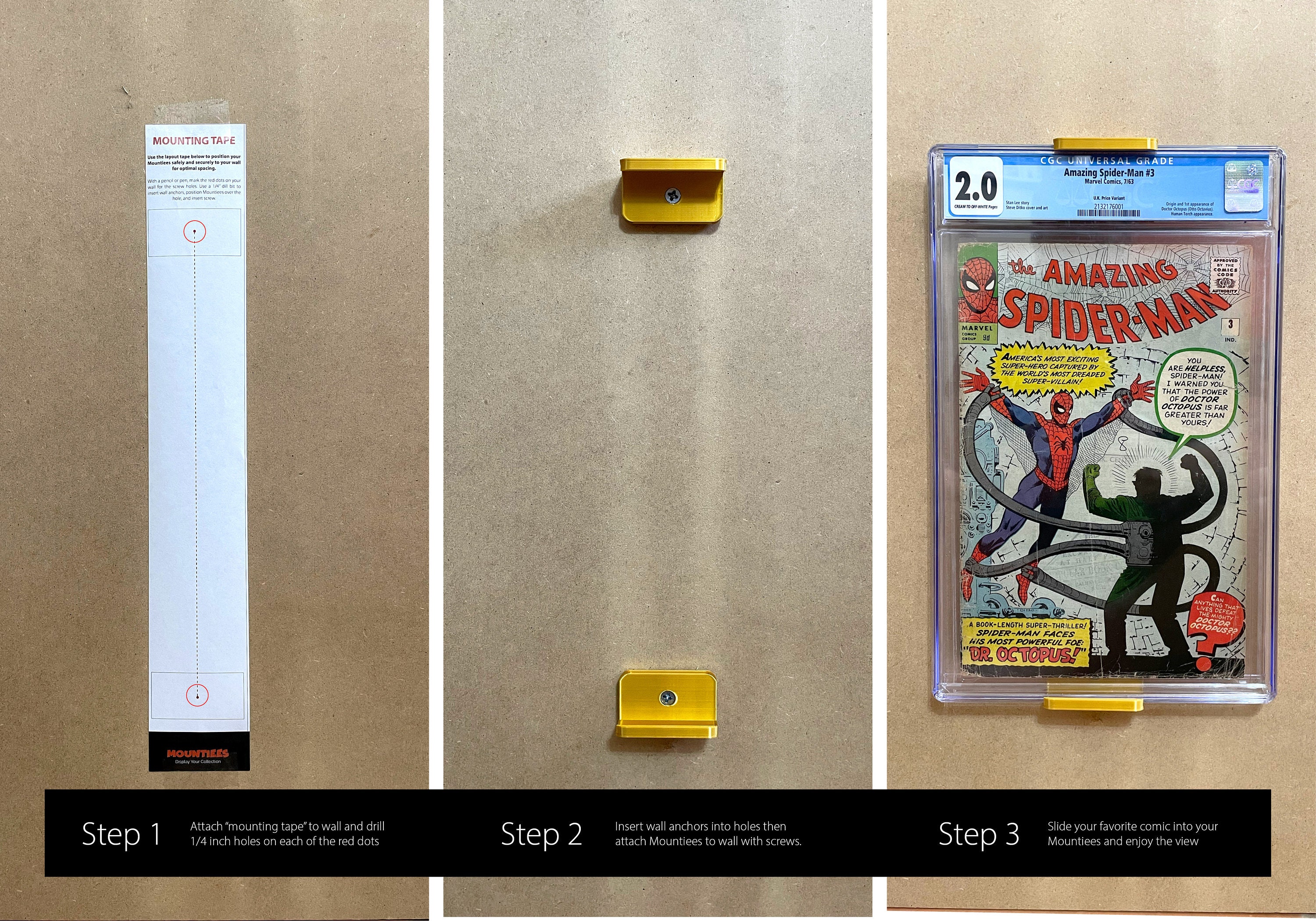 Mountiees - Graded Comic Book & Trading Cards Wall Mount Display ...