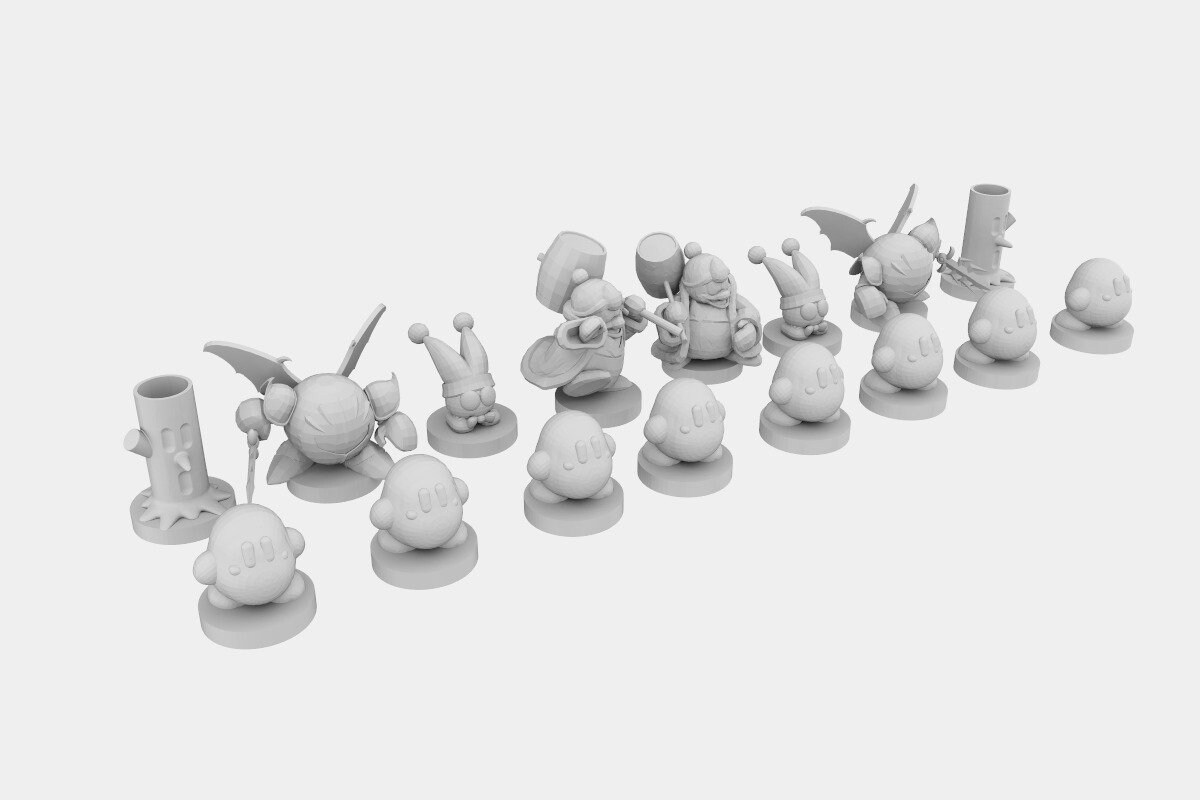 Kirby Chess Set STL Files 3D Printed Chess Set Files | Etsy