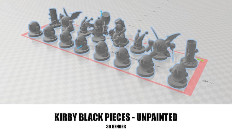 Kirby Chess Set - Resin STL Files: 3D Printed Game - Etsy