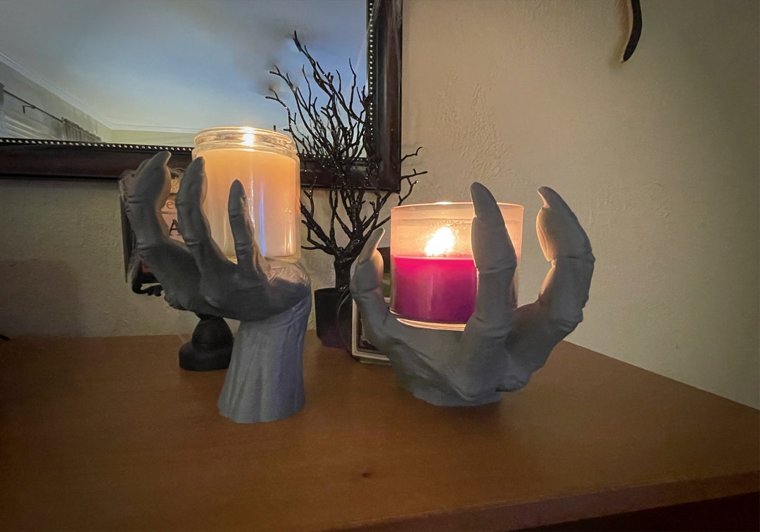 Demon Hand Halloween Candle Holder / Cute Creepy Spooky Seasonal ...