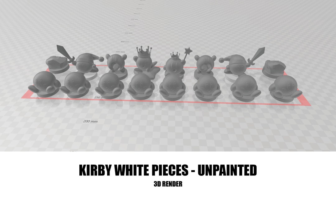 Kirby Chess Set - Resin STL Files: 3D Printed Game - Etsy
