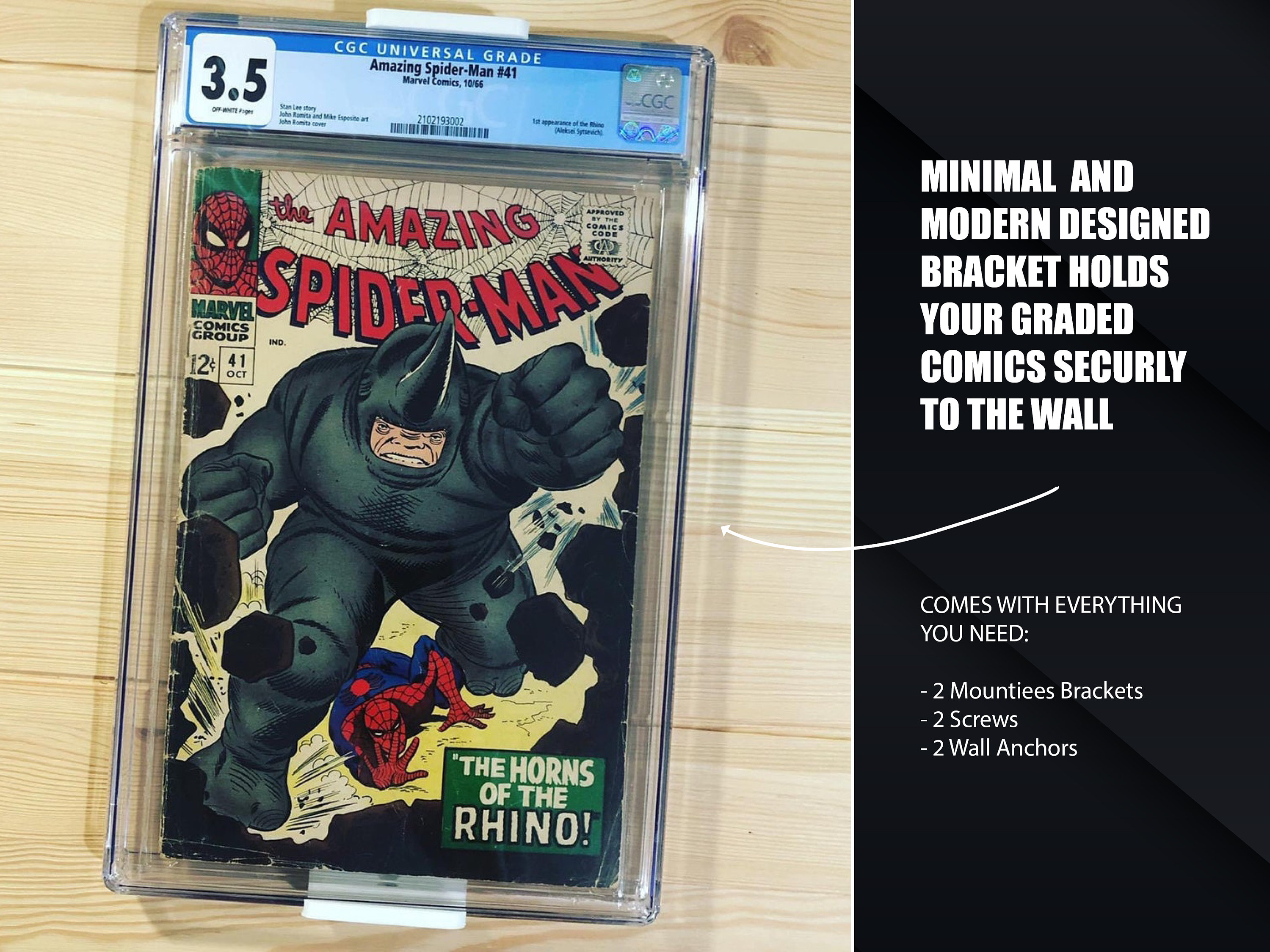 Mountiees - Graded Comic Book & Trading Cards Wall Mount Display ...