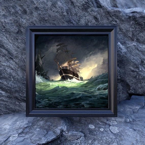 Pirate Ship Painting Abstract