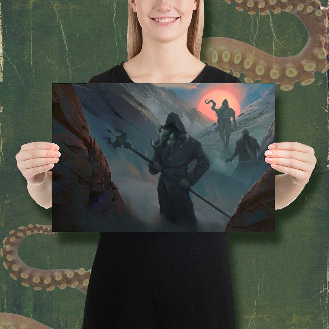 Lovecraft Art Painting Cthulhu Poster Cthulhu Art Print - Etsy