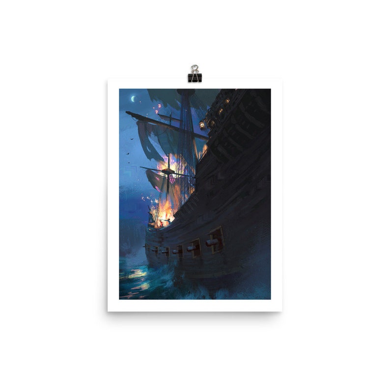Pirate Ship Print Pirate Poster Pirate Art Pirate Print - Etsy